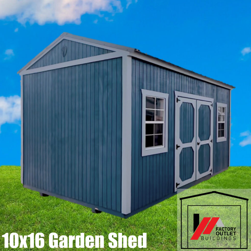 10x16 Garden Shed 240125 - Tiny Homes/Metal Carports/Garages/Portable ...