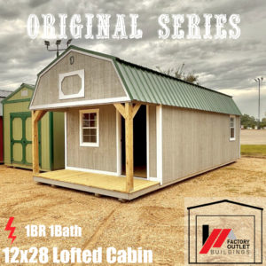 12x28 Lofted Cabin 1BR/1Ba-w/Electric 240729 - Tiny Homes/Metal ...