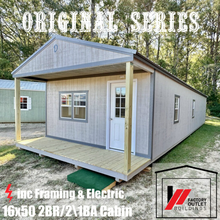 16x50 Cabin 240941 2BR-1Ba Tiny Home Framing & Electric - Tiny Homes ...