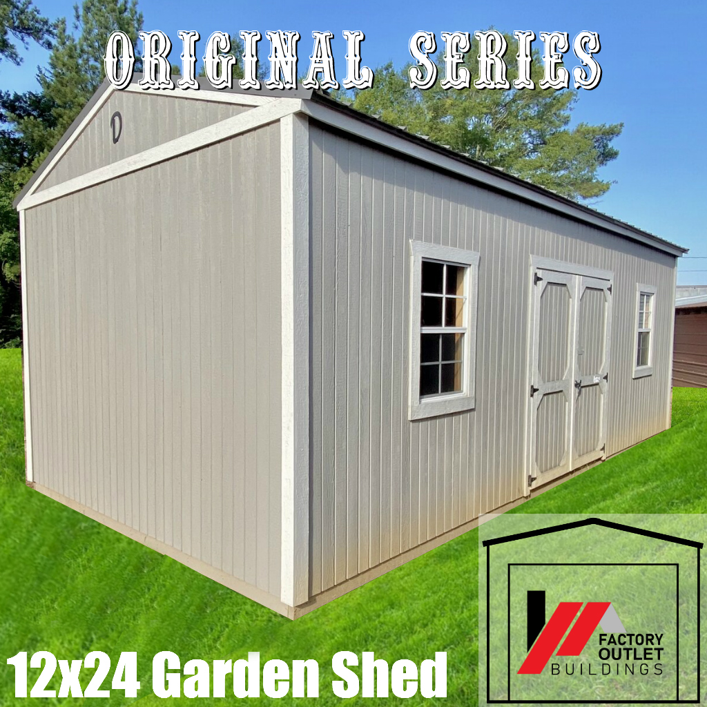 12x24 Garden Shed 231721 - Tiny Homes/Metal Carports/Garages/Portable ...