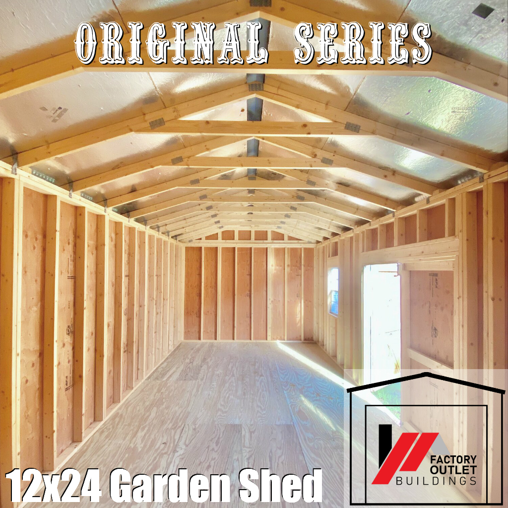 12x24 Garden Shed 231721 - Tiny Homes/Metal Carports/Garages/Portable ...